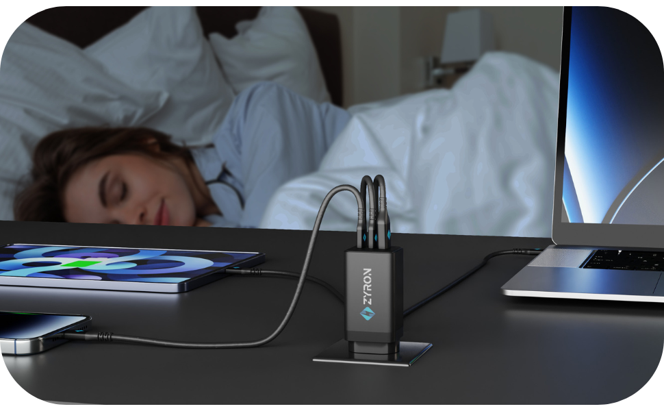 ZYRON USB C Charger 65W Powastone 3 Ports GaN III Fast Charging Block, Compact Power Adapter AU ...