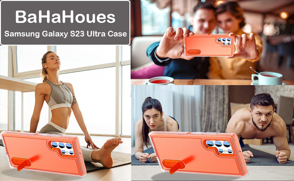 Amazon.com: BaHaHoues for Samsung Galaxy S23 Ultra Case, Samsung S23 Ultra Phone Case with Built ...