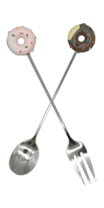 Amazon.com | Pinenjoy 12Pcs Shovel Spoons and Fork Set 18/10(304) Stainless Steel Spade Shape ...