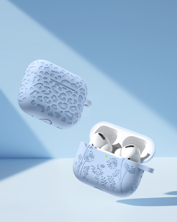 Easuny Flower Engraved Case Compatible with AirPods Pro 2 Case Cover 2022, Soft Silicone Case ...