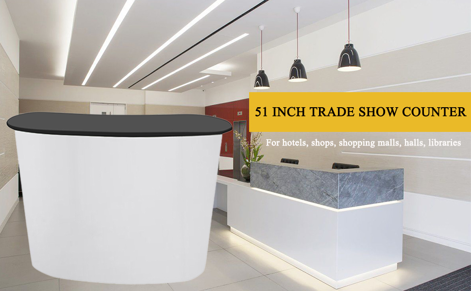 Amazon.com: Cutycaty 51 Inch Trade Show Counter Promotion Pop Up Display Table, Foldable Counter ...