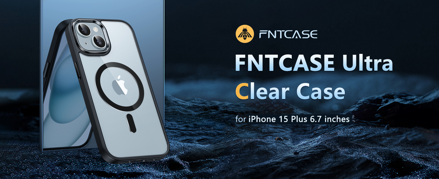Amazon.com: FNTCASE for iPhone 15-Plus Phone Case: Magnetic Clear Military Grade Shockproof Anti ...