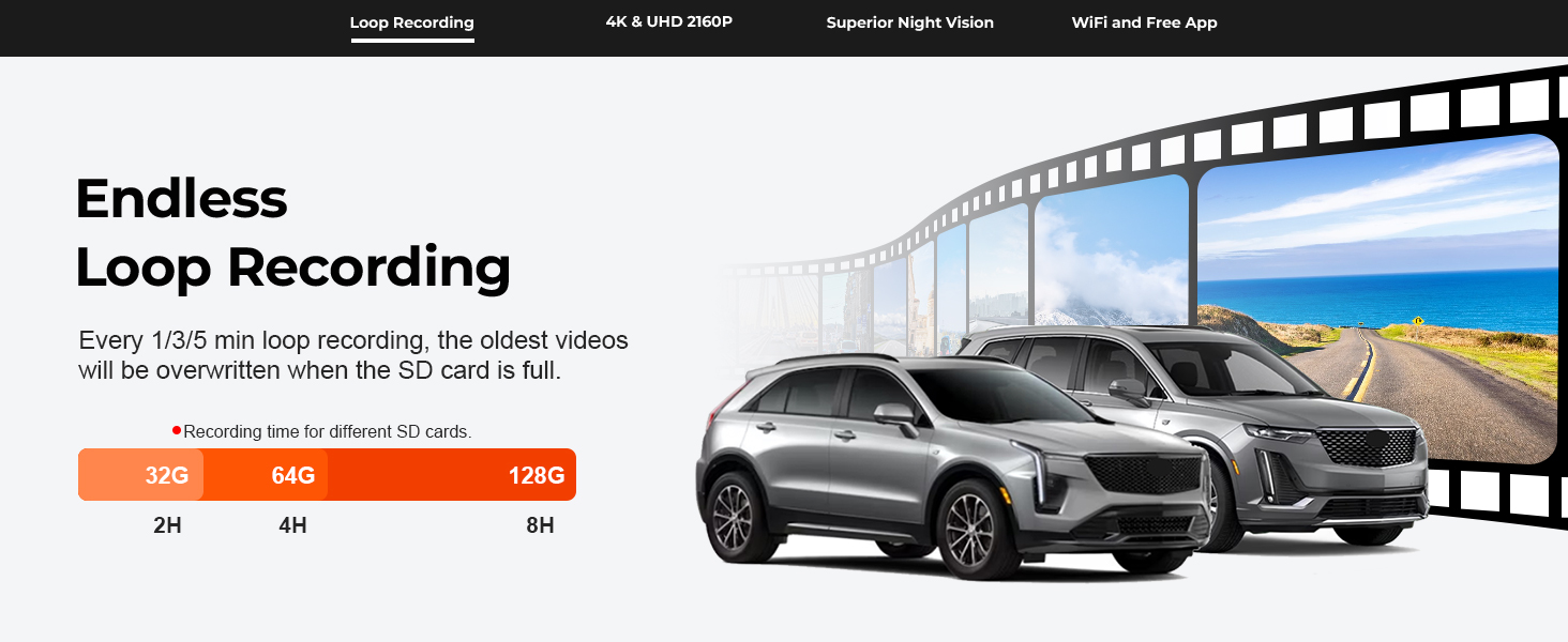 Mangoal 4K Dash Cam Custom fit for Cadillac XT5 2017-2024 XT6 2020-2024(Model A), Integrated OEM ...