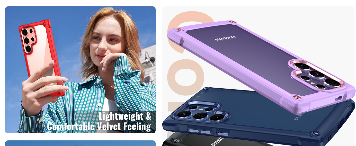 Amazon.com: Oterkin for Samsung Galaxy S24 Ultra Case Clear, [20X Anti-Yellowing] S24 Ultra Case ...