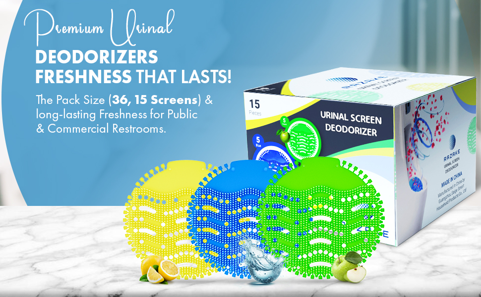 Amazon.com: Urinal Screen Deodorizer (15 Pack), Urinal Cakes Deodorizer, Fresh 3D Wave Urine ...
