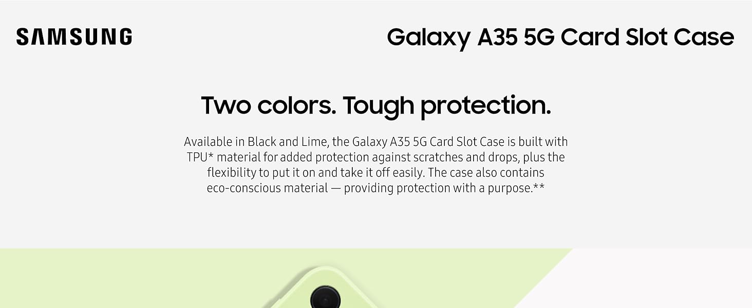 Amazon.com: SAMSUNG Galaxy A35 5G Card Slot Phone Case, Protective TPU Cover with ID Pocket ...