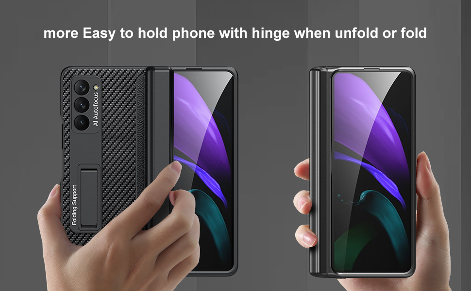 Amazon.com: Libeagle Compatible with Samsung Galaxy Z Fold 2 Case [Leather on Back][Capacitance ...