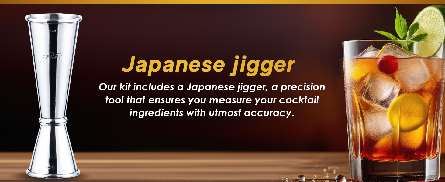 Amazon.com: TEAVAS Mixology Bartender Kit with Japanese Jigger & Bamboo Stand - 25 Piece ...