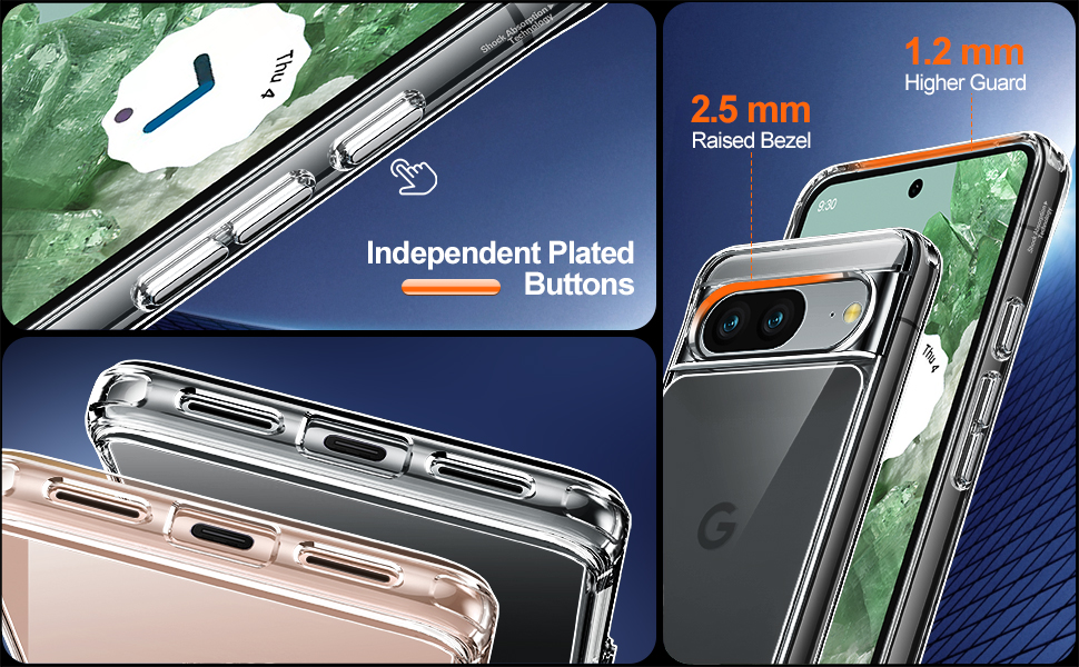 Amazon.com: Oterkin for Google Pixel 9 Case/Google Pixel 9 Pro Case Clear,[20X Anti-Yellowing ...