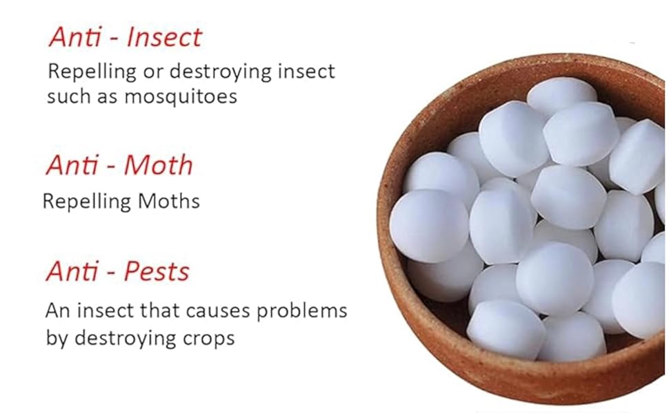 2 X Moth Balls - Original Old Fashioned Effective Moth Repellent for Closets, Drawers, and ...