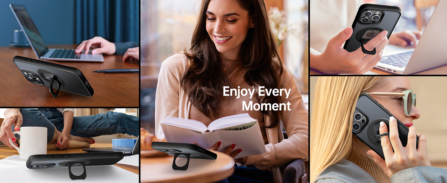 Amazon.com: Meifigno MagicRing Series for iPhone 15 Pro max Case - 360°Rotatable Ring Holder ...