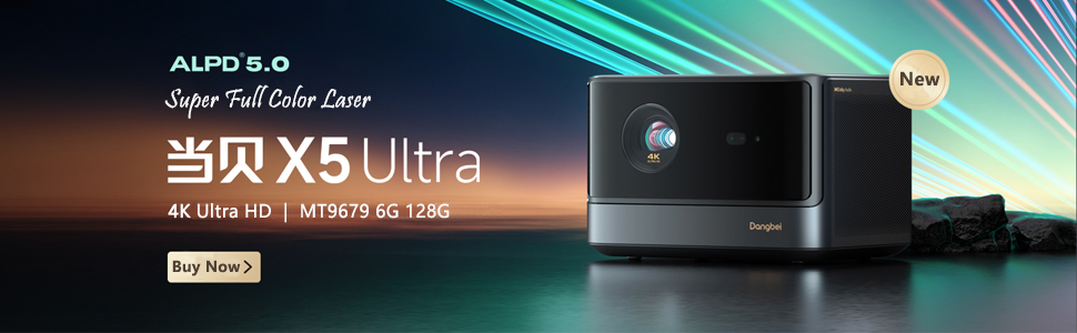 Dangbei X5-Ultra 4K Projector | 2500 CVIA Lumens | MT9679 6GB 128GB | Hi-Fi Subwoofer Stereo ...