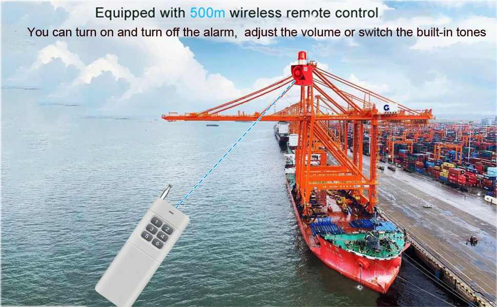Amazon.com: Y DIANS S 500m Wireless Remote Control Siren Alarm Outdoor ...