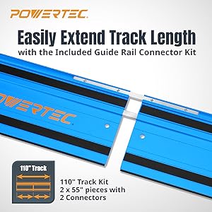 Amazon.com: POWERTEC 72150 Makita/Festool 110" Track Saw Joining Set with Protective Bag ...