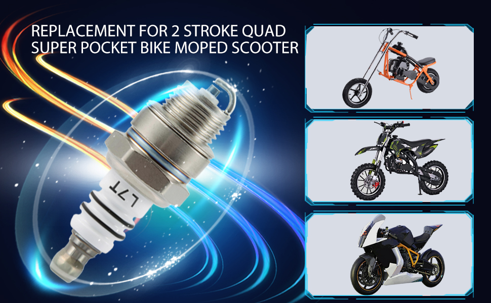Amazon.com: GOOFIT L7T Spark Plug Replacement for 33cc 43cc 47cc 49cc 2-Stroke Mini Pocket Bike ...