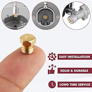 Amazon.com : ALPENKOK 10Pcs Brass Jet Nozzle Propane Orifice Kit - Grill Replacement Parts High ...