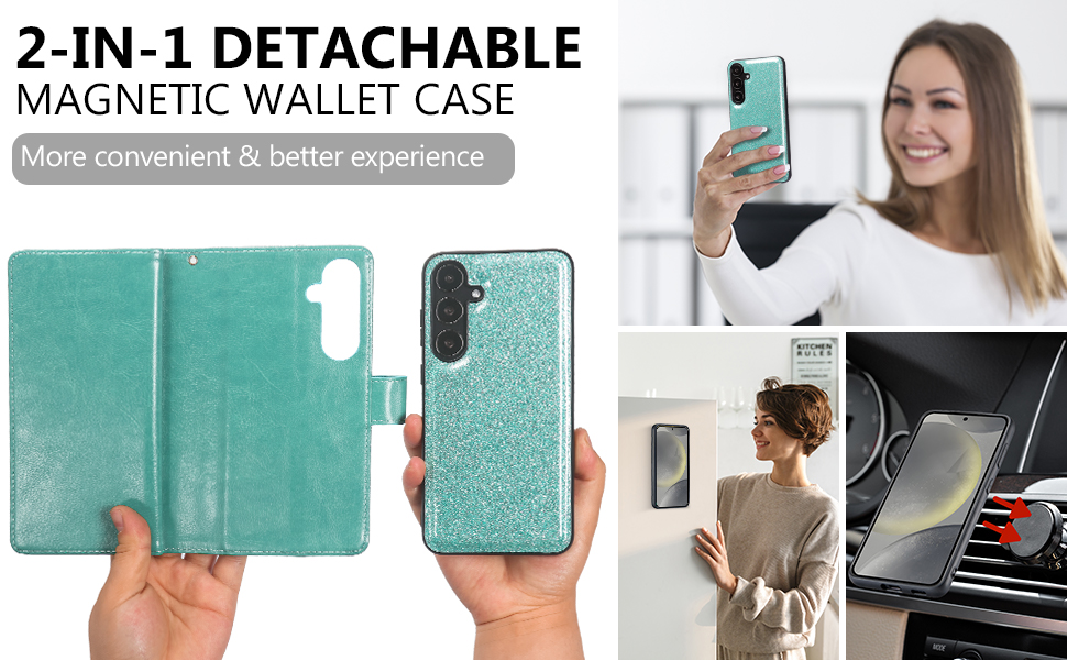 Amazon.com: Varikke for Samsung Galaxy S24 Plus Case / S24+ Wallet Case, Detachable Magnetic S24 ...
