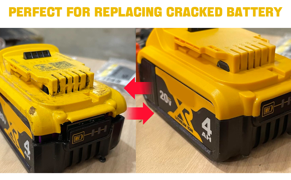 Amazon.com: Yinniy Battery Case Replacement Compatible with DeWalt Battery Cover 20V DC200 ...