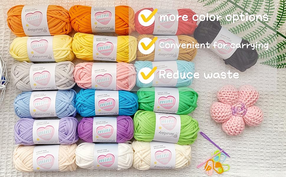 Crochet Yarn Chunky Yarn Thick Yarn for Crochet Mini Amigurumi Yarn Chunky Wool for Crochet ...