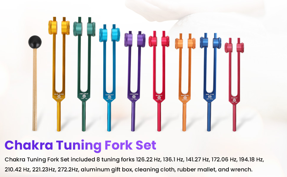 Amazon.com: Chakra Tuning Fork Set, Tuning Forks for Healing Chakra Set, 7 Chakra+1 Soul Purpose ...