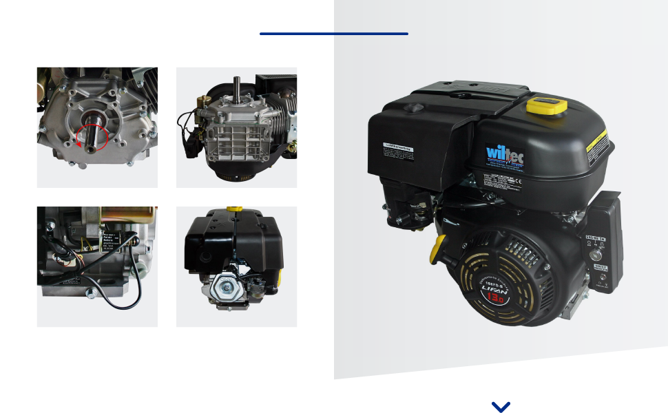 LIFAN 188 Handstart Benzinmotor mit 13 PS Einzylinder für Kleinmaschinen & Karts, luftgekühlter ...