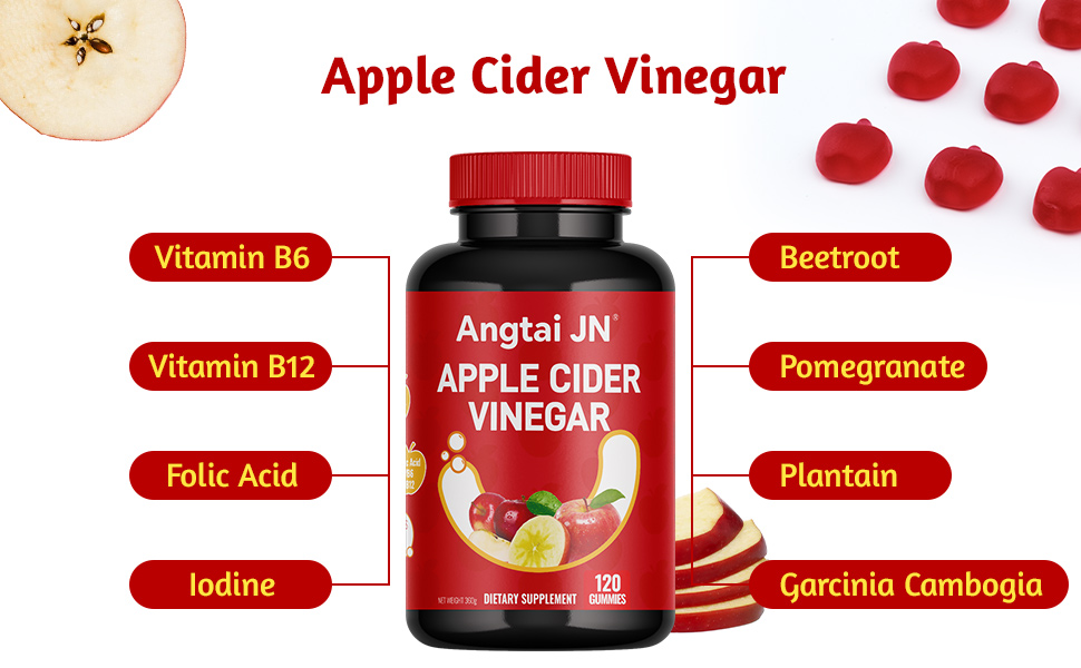 Apple Cider Vinegar Gummies, 120 Count, Max Strength 1000mg, ACV Supplement Gummy with B ...