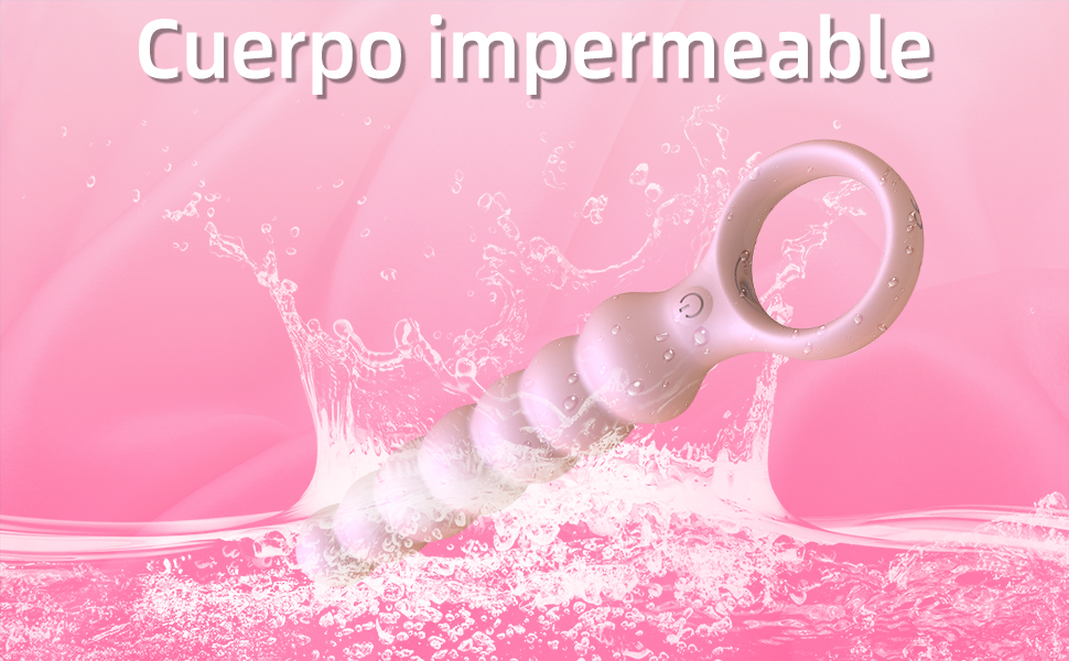 Vibrador anal, anillo de tracción Juguete sexual de estimulación anal, 10 modos de vibración ...