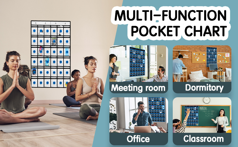 Amazon.com: 36 Pocket Charts for Classroom Cell Phones, 36 Clear Pocket ...
