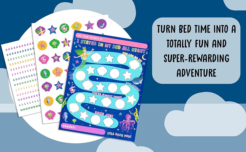 Bedtime Routine Chart For Toddlers - Mermaid Reward Chart For Kids ...