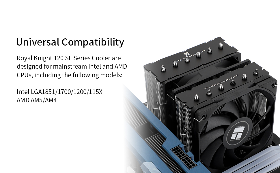 Amazon.com: Thermalright Royal Knight 120 SE CPU Air Cooler, Computer Double Towers Radiator, 6 ...