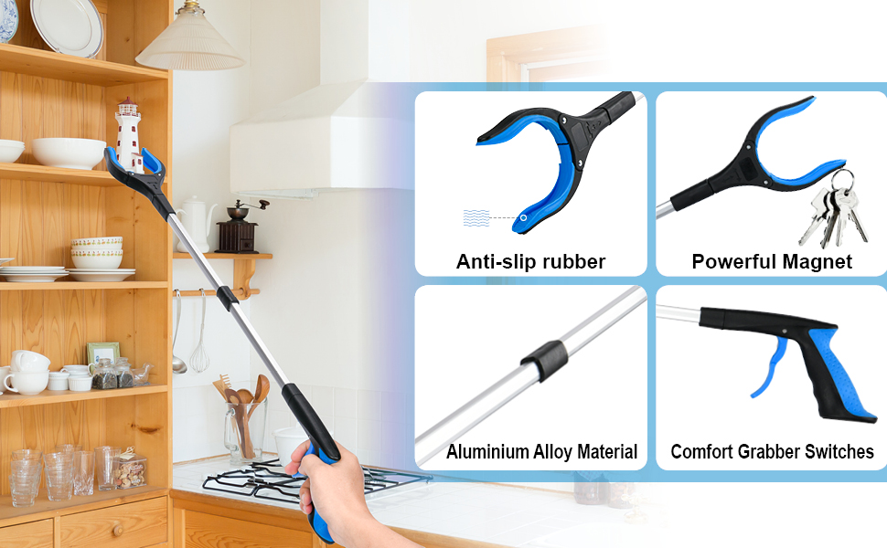 Amazon.com: 32Inch Grabber Reacher Tool,Upgrade Foldable Reacher Grabber Pickup Tool with 4 inch ...