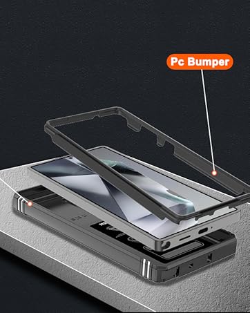 Pilaru 3 in 1 for Samsung S24 Ultra Case | With Front Frame | [Separate] 2 Screen Protector ...