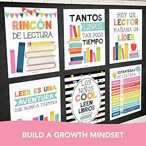 Amazon.com : Spanish Classroom Decorations – 6 Spanish Posters for High ...