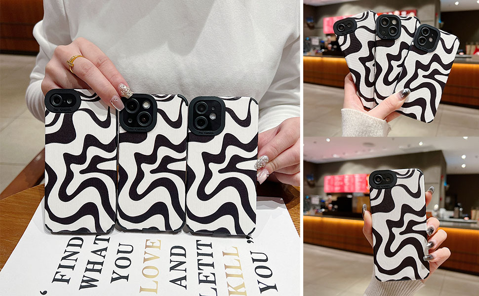 Amazon.com: Fxlzcw for iPhone SE Case 2022/2020, iPhone 8 Case, iPhone 7 Case, Cute Curly Wavy ...