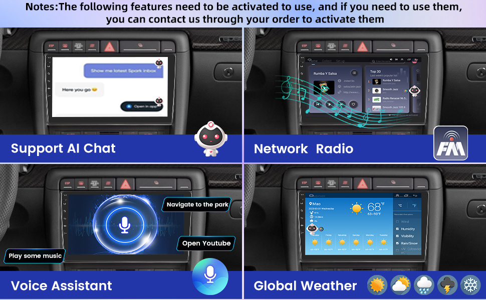 Amazon.com: 8 Core Car Radio for Audi A4 S4 RS4 2002 2003-2008 - 9 inch Android 13 Stereo with ...