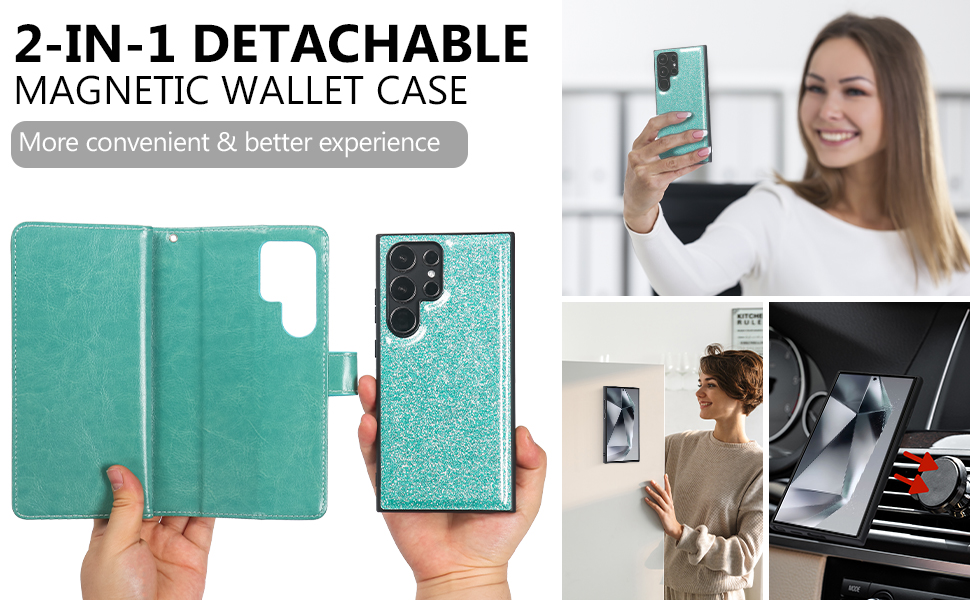 Amazon.com: Varikke for Samsung Galaxy S24 Ultra Wallet Case, Detachable Magnetic for S24 Ultra ...