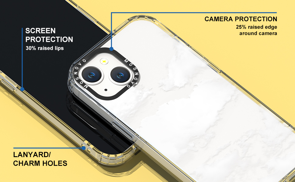 Amazon.com: MOSNOVO Compatible with iPhone 14 Case, [Buffertech 6.6 ft Drop Impact] [Anti Peel ...