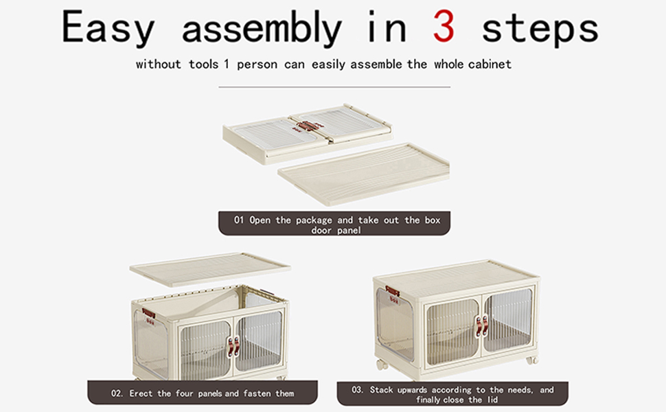 HOTRCR Large Plastic Storage Boxes with Lids, 5-pack Multi-Use Box ...