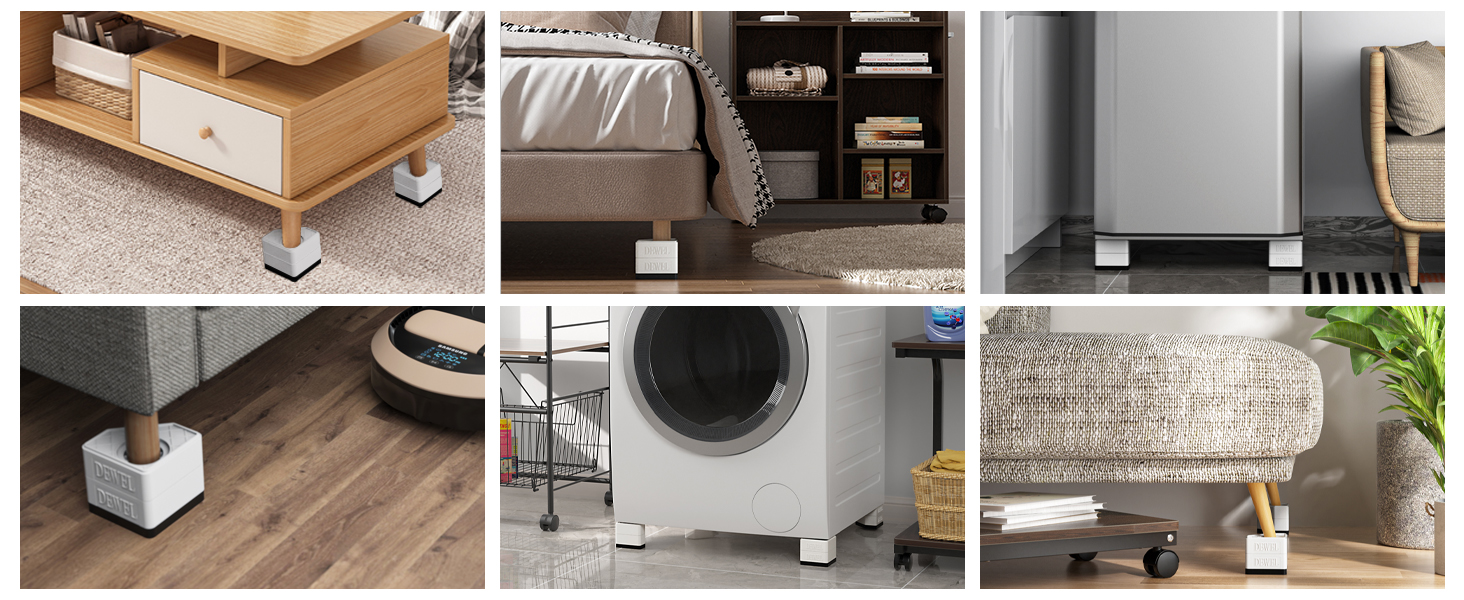 Amazon.co.jp: DEWEL かさ上げ台 防振ゴム 高さ調節 二層4個入り 耐荷重500kg 洗濯機置き台 大型家電対応 防振タイプ 振動騒音吸収 滑り止め 水たまり防止 安定性 ...