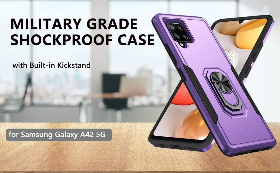 Amazon.com: Fucozan for Samsung Galaxy A42 5G Case with Kickstand Ring Rugged Protective ...