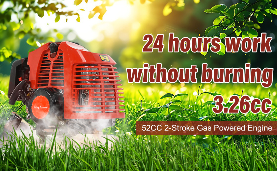 Amazon.com : 52cc 2-Stroke Gas Weed Eater, 2-in-1 Air-Cooled Weed Eater Gas Powered, 8500RPM ...