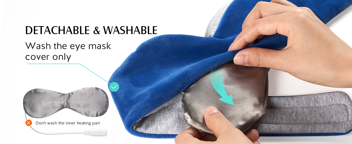 Amazon.com: YFONG Heated Eye Mask, Warm Eye Compress Mask for Dry Eyes, USB Electric Heating Pad ...