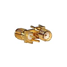 Amazon.com: aohsunetc Female SMA PCB Connector Panel Edge Mount SMA-KE Positive Angle 13.5mm ...