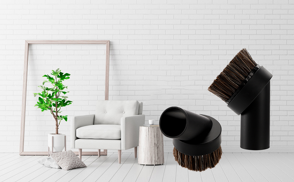 Vacuum Brush Horse Hair Vacuum Attachment Round Dust Brush with ...