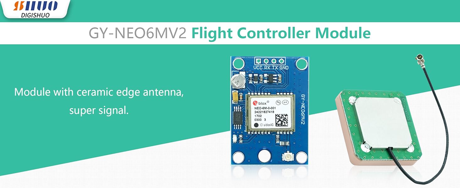 DIGISHUO NEO-6M GPS Flight Controller GY-NEO6MV2 Module 3V-5V with ...