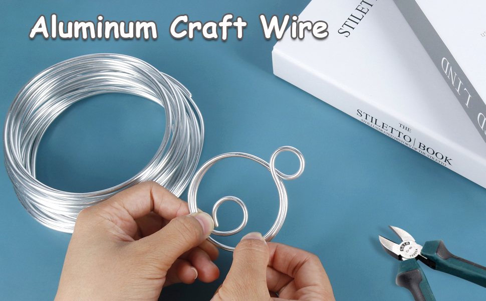 32Feet/10m Aluminum Craft Wire Bendable Sculpting Metal Wire Flexible Bendable Crafting Wire for ...