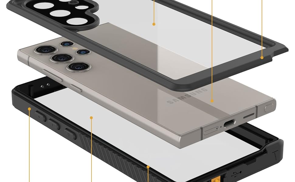 Amazon.com: Punkcase Galaxy S24 Ultra Waterproof Case [Extreme Series] [Slim Fit] [IP68 ...