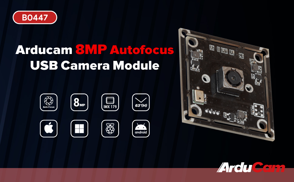 Amazon.com: Arducam 8MP IMX179 Lightburn Camera, Autofocus USB Camera Module with Microphone ...