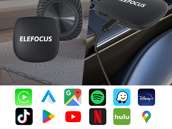 Mua [2024 Newest] Wireless Carplay & Android Auto Adapter, Ai Box 4 in 1 Streaming Supports ...