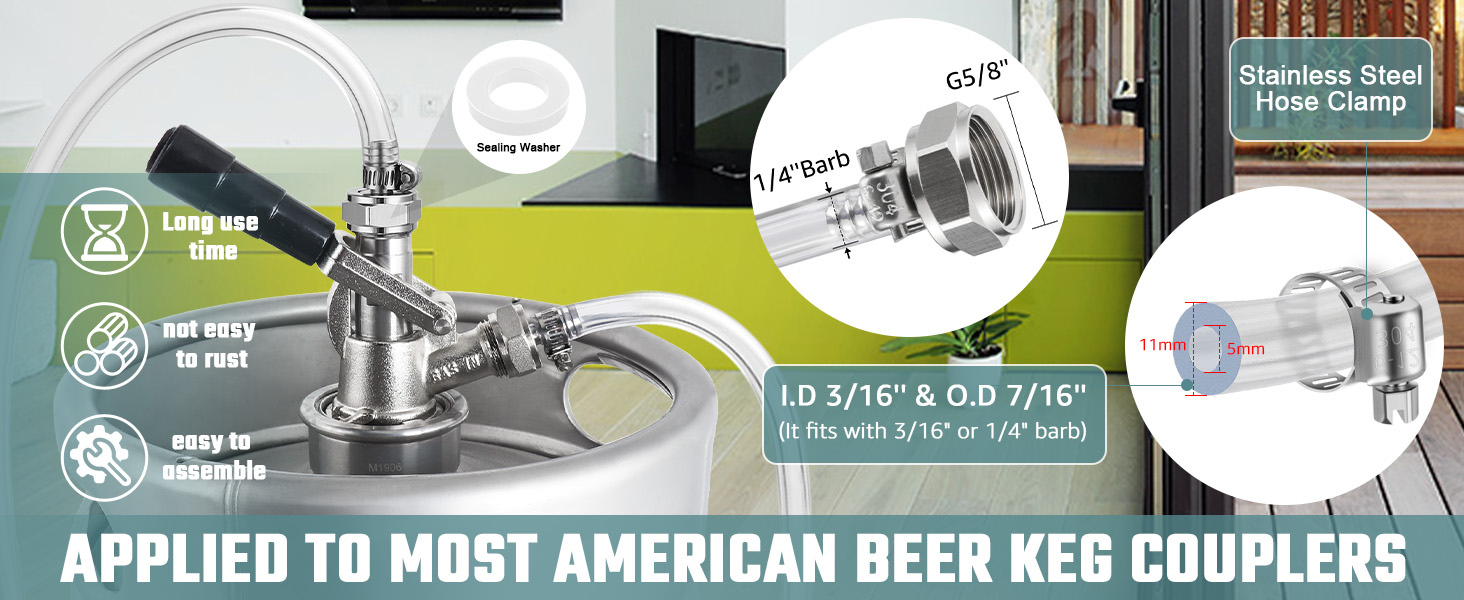 Amazon.com: MRbrew Draft Beer Line with Barb Connector, Kegerator ...